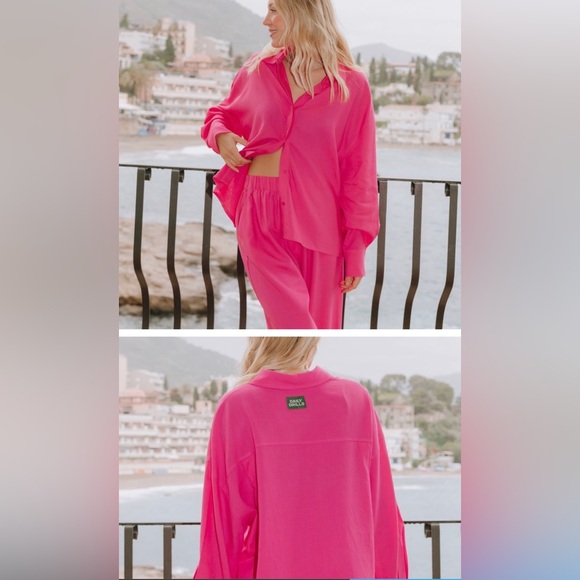 Daily Drills | Other | Daily Drills Pink Linen Resort Set | Poshmark
